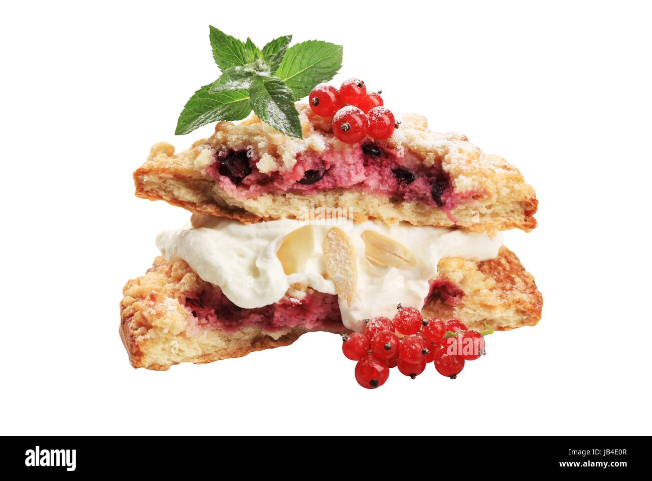 Berry fruit cake with mascarpone Stock Photo - Alamy