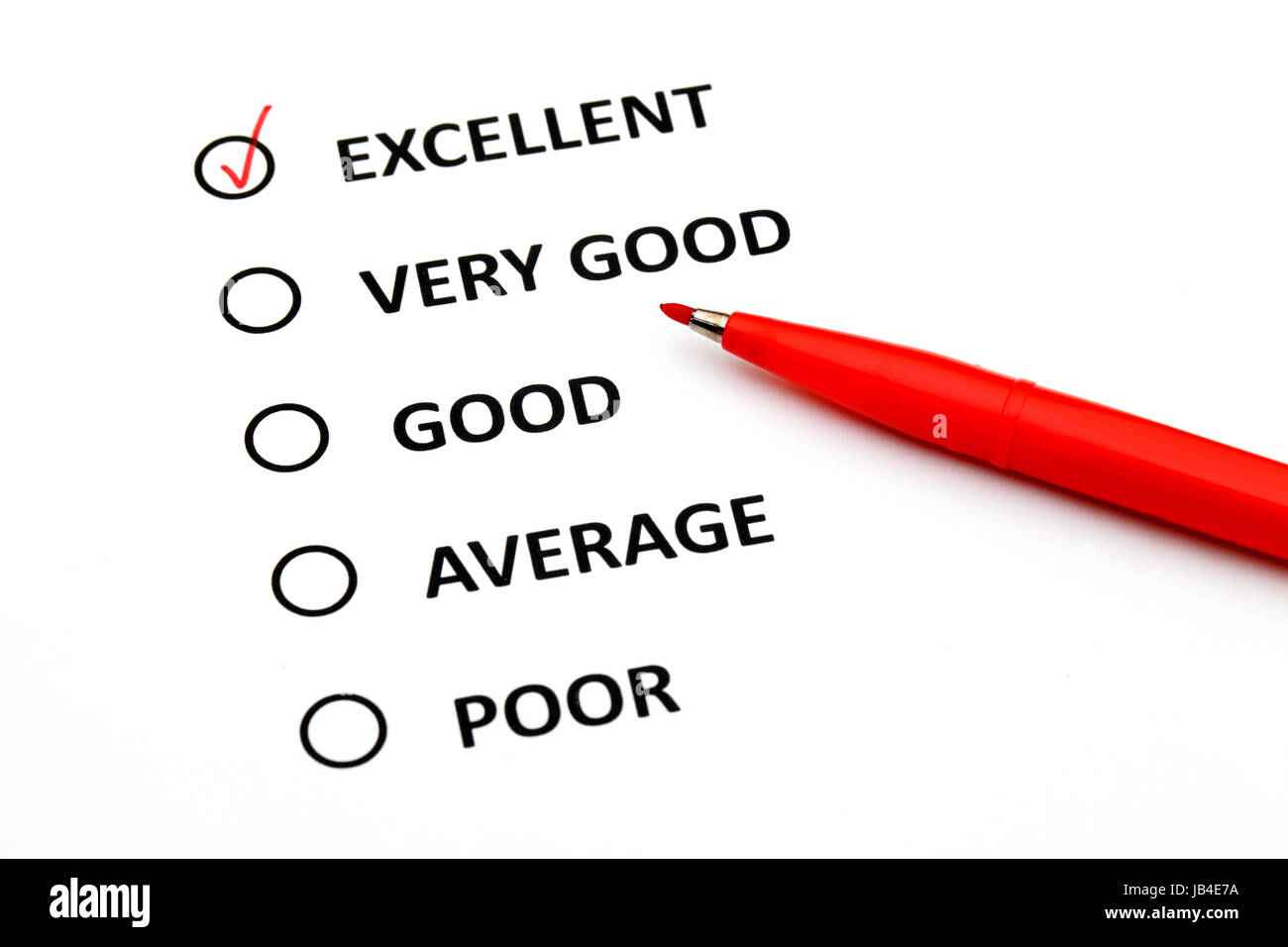 Customer service checkbox Stock Photo - Alamy