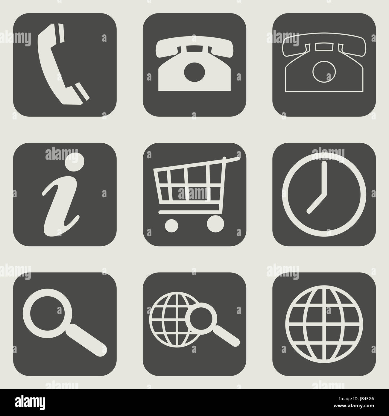 Set of different flat web design business icons Stock Photo - Alamy