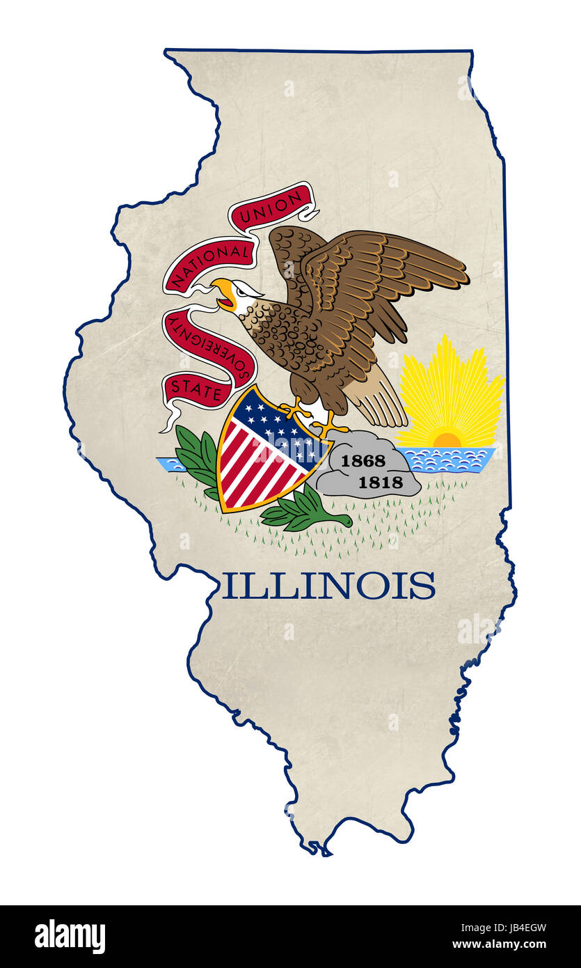 Illinois State Map High Resolution Stock Photography and Images - Alamy