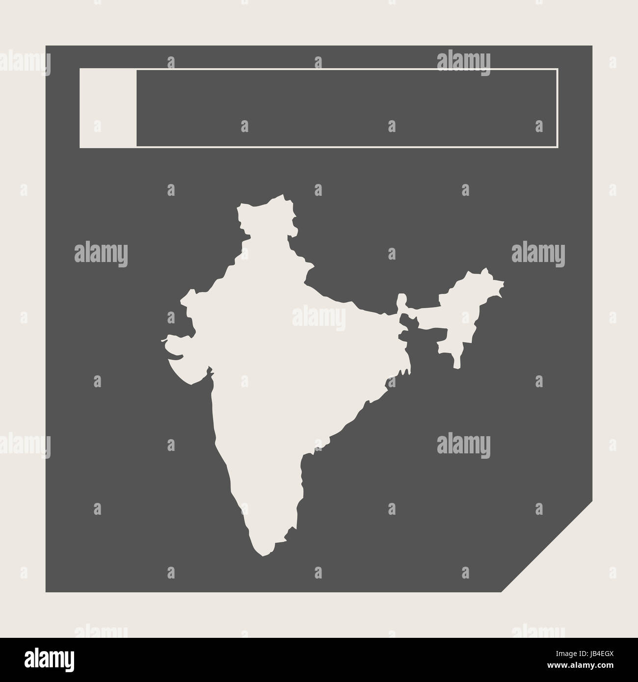 India map button in responsive flat web design map button isolated with ...