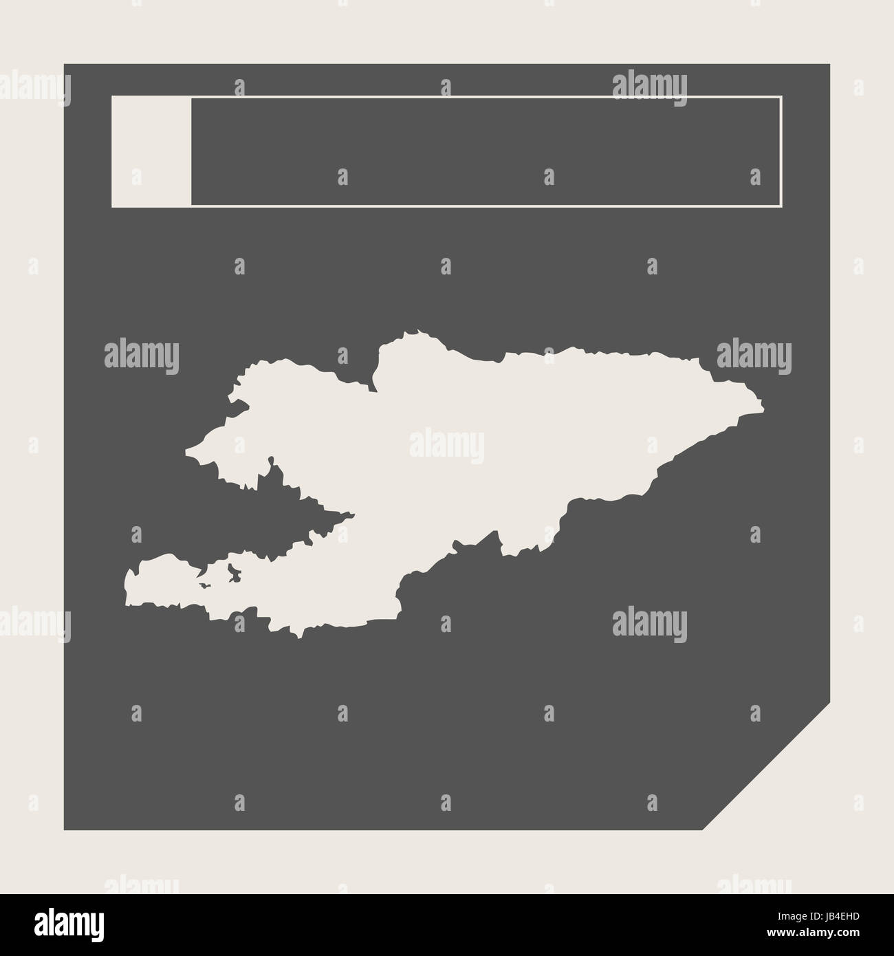 Kyrgyzstan map button in responsive flat web design map button isolated ...