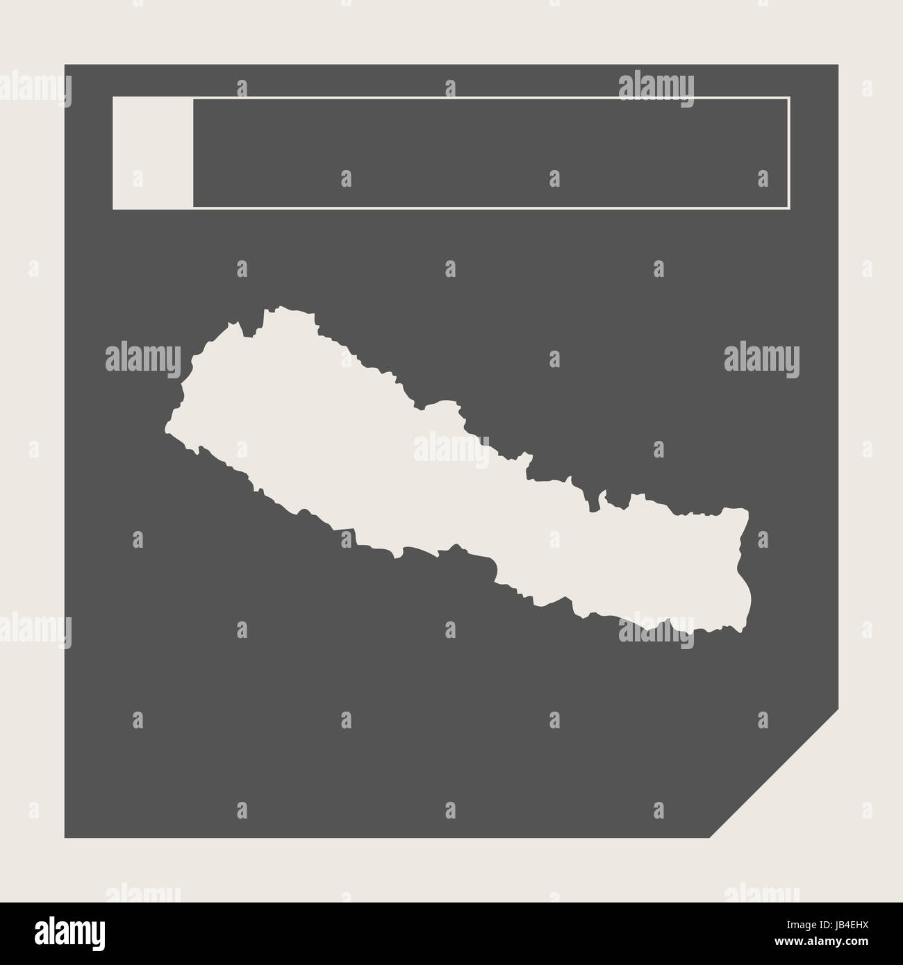 Nepal map button in responsive flat web design map button isolated with ...