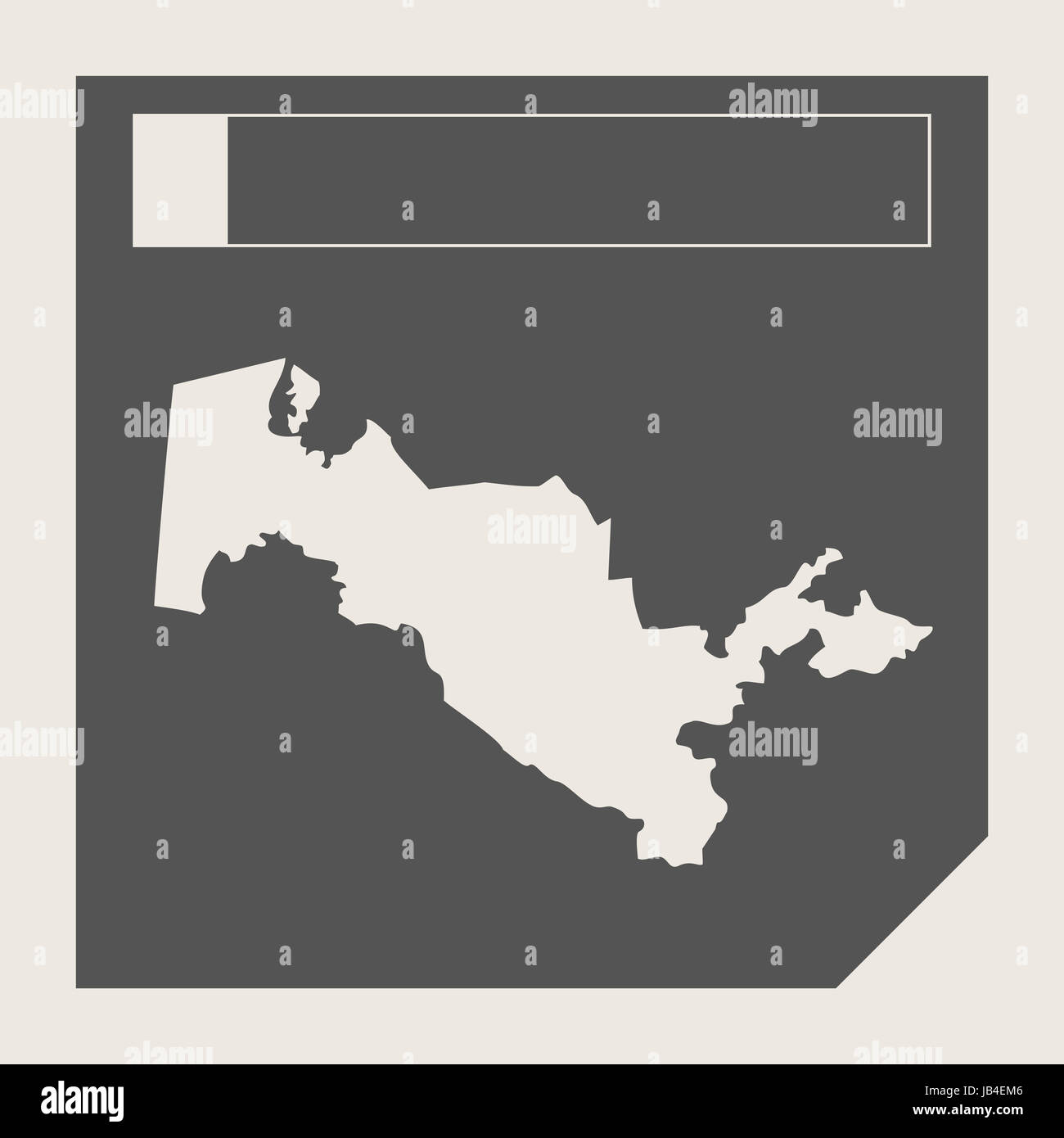Uzbekistan map button in responsive flat web design map button isolated ...