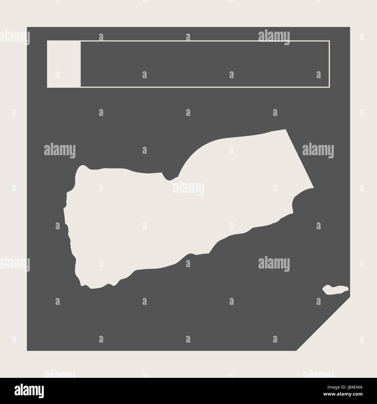 Yemen map button in responsive flat web design map button isolated with ...