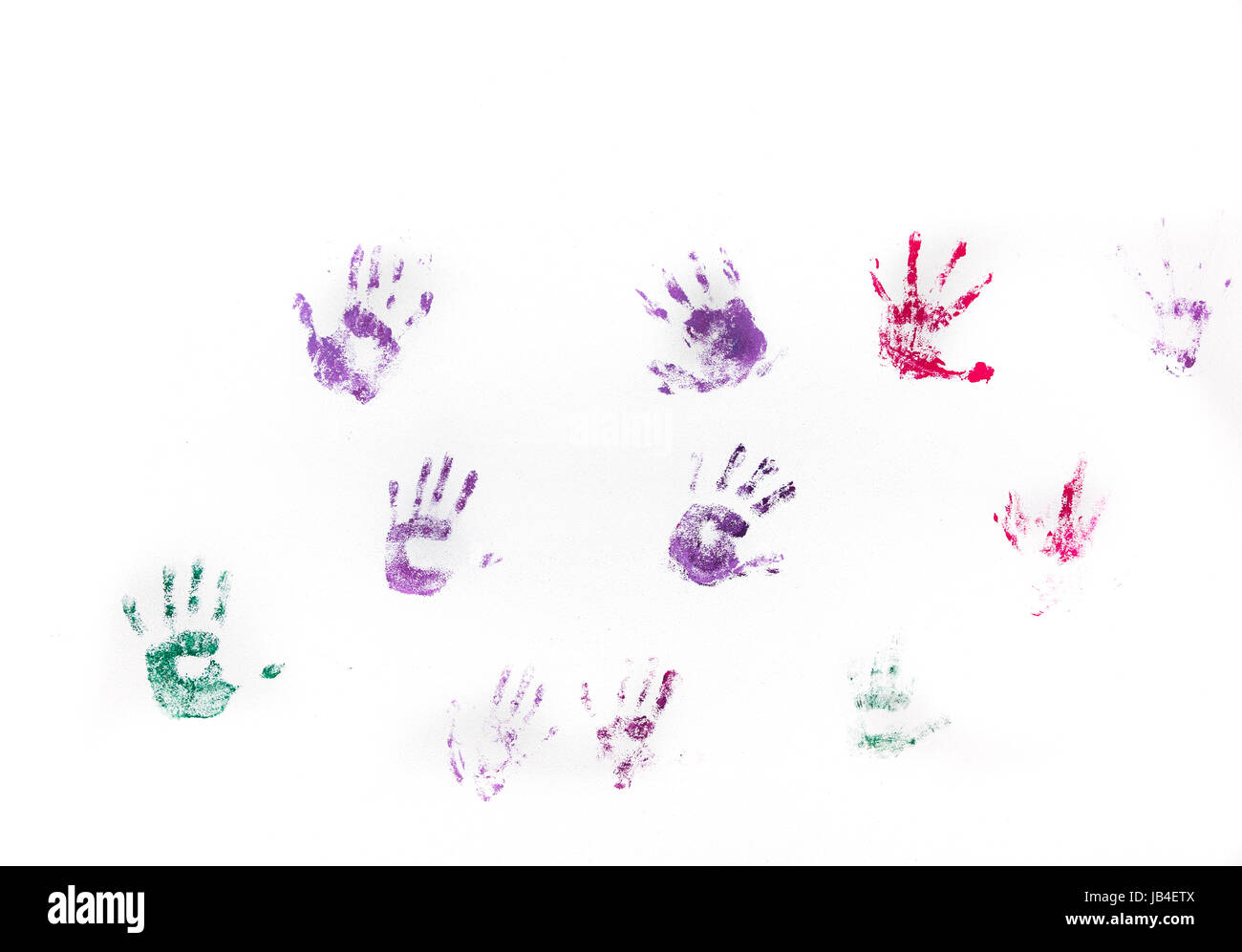 Hand prints on the wall Cut Out Stock Images & Pictures - Alamy