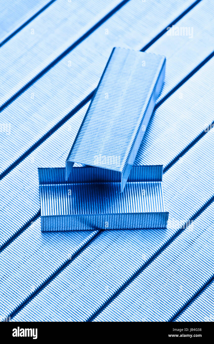 extreme closeup of group of staples Stock Photo - Alamy