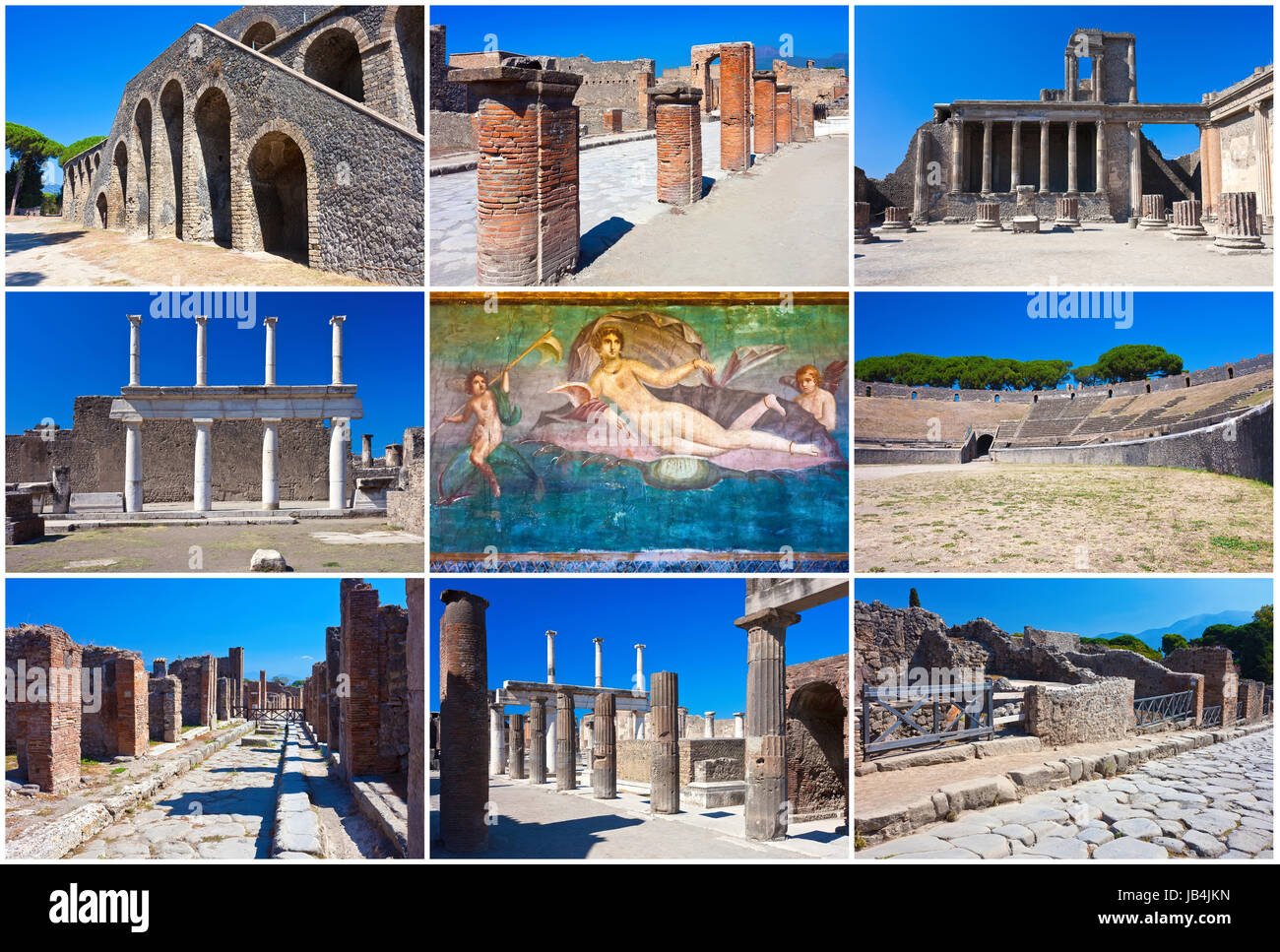 Collection of beautiful photos in Pompeii, Italy Stock Photo - Alamy