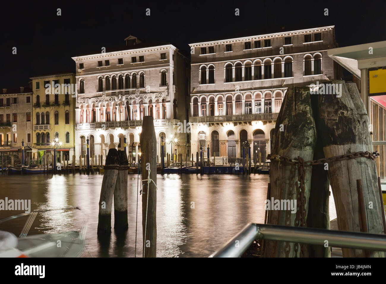 Famous Grand Canal at night, Venice, Italy Stock Photo - Alamy
