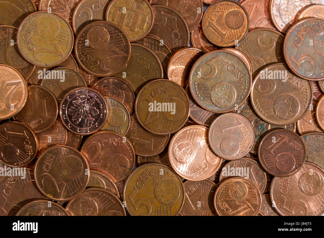 full frame stack of copper euro coins Stock Photo - Alamy