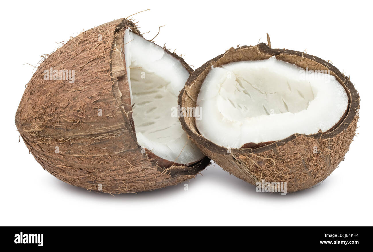 Perfect fresh coconut isolated on white background Stock Photo - Alamy