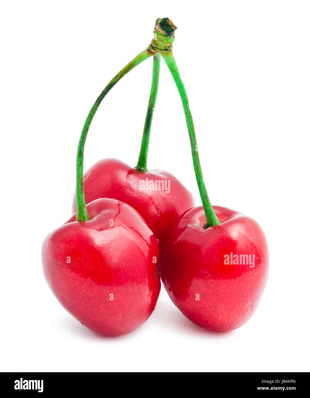 Beautiful red cherry isolated on white background Stock Photo - Alamy