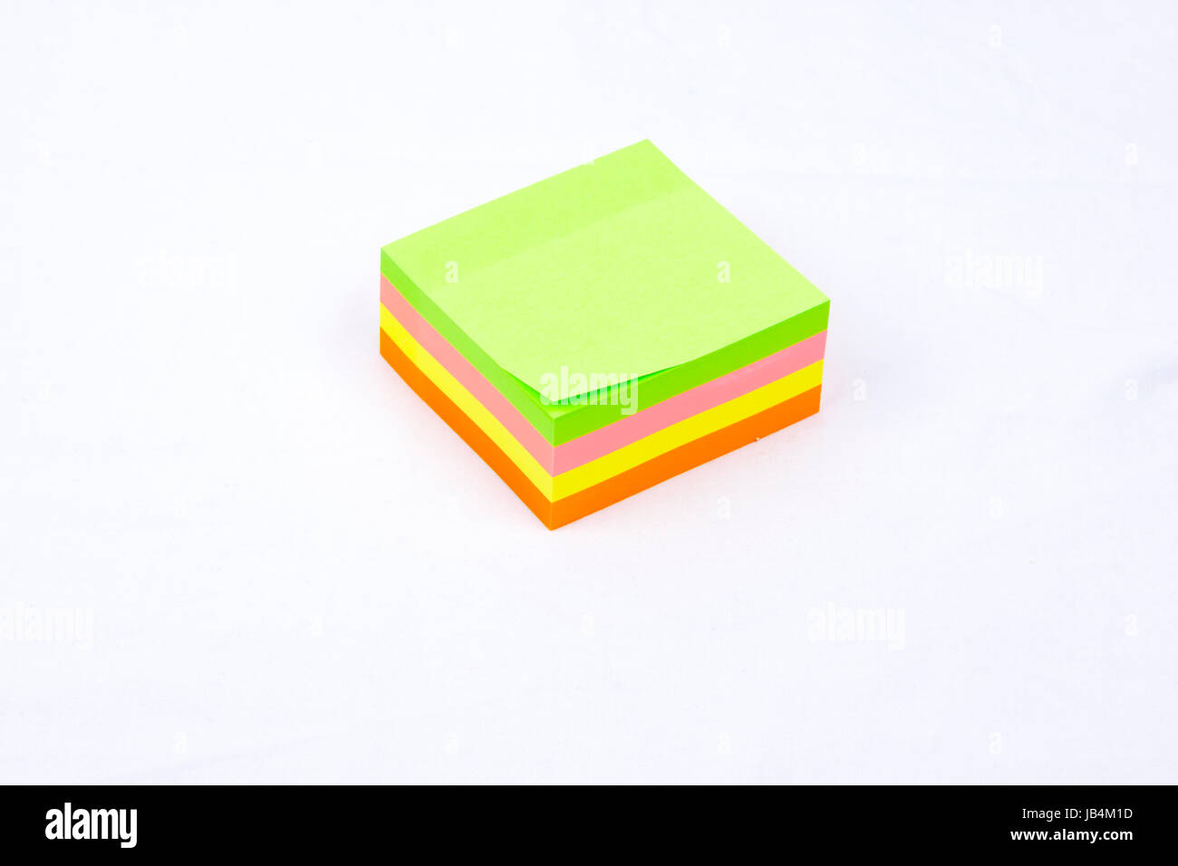 Sticky Notes Cube isolated on a white background Stock Photo - Alamy