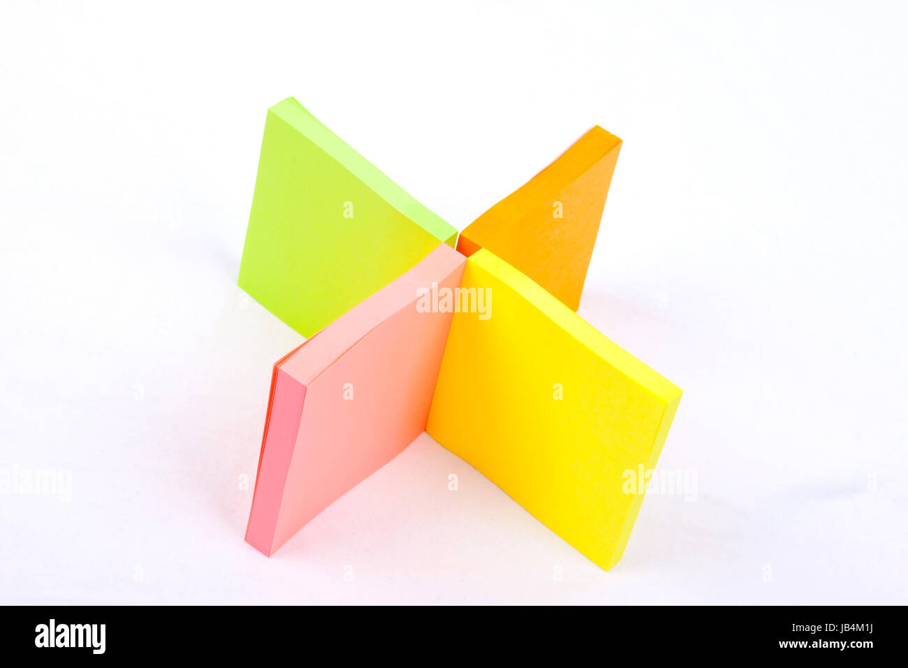 Sticky Notes Cube isolated on a white background Stock Photo - Alamy