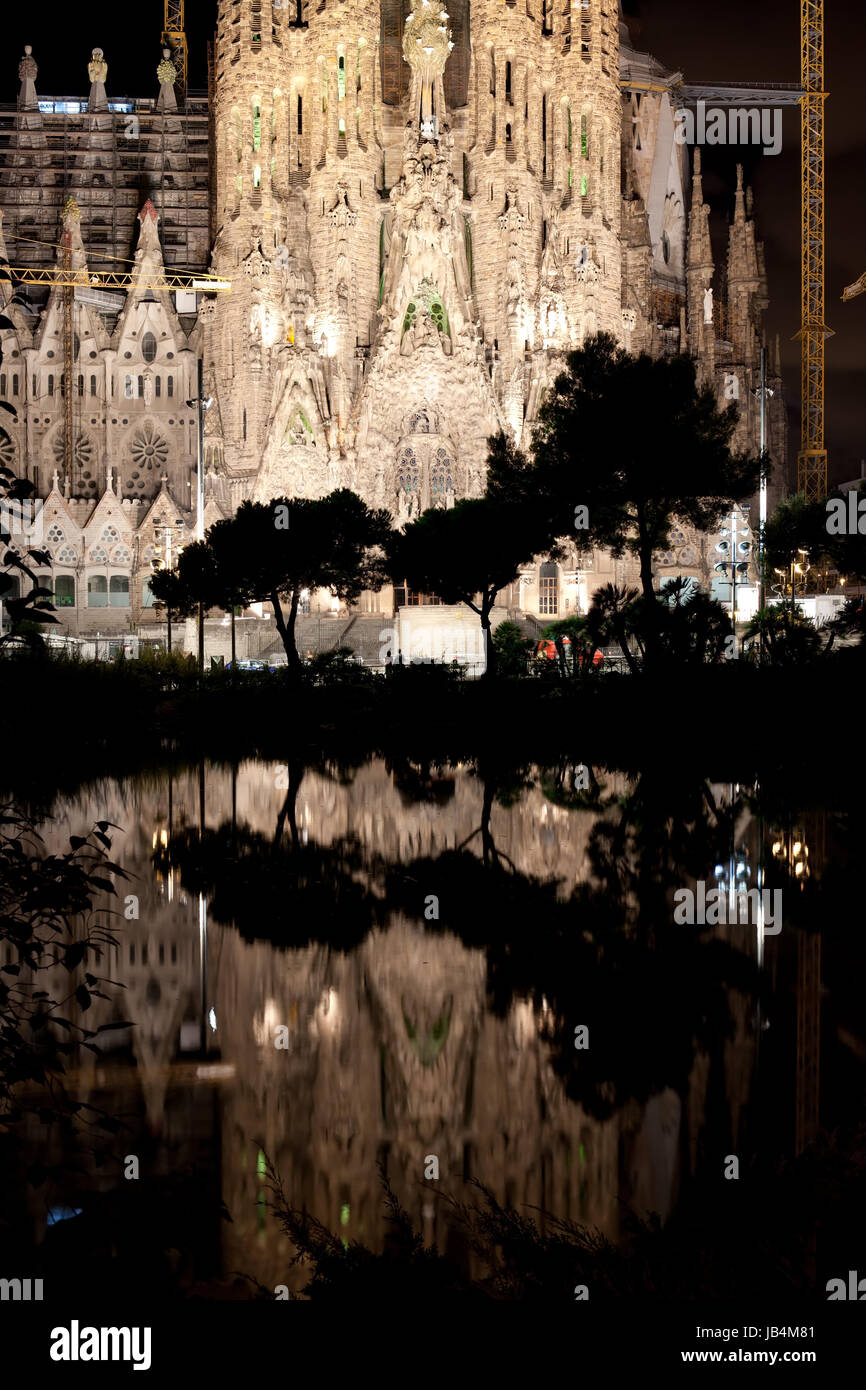 Famous architecture masterpiece Sagrada Familia in Barcelona, Spain ...