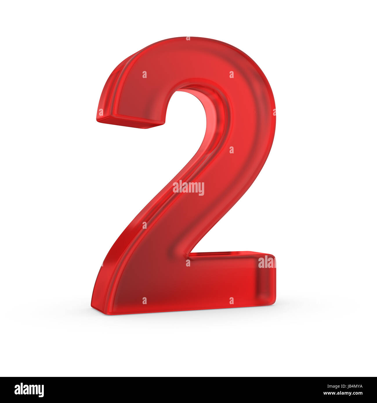 Number two- red isolated with clipping path Stock Photo - Alamy