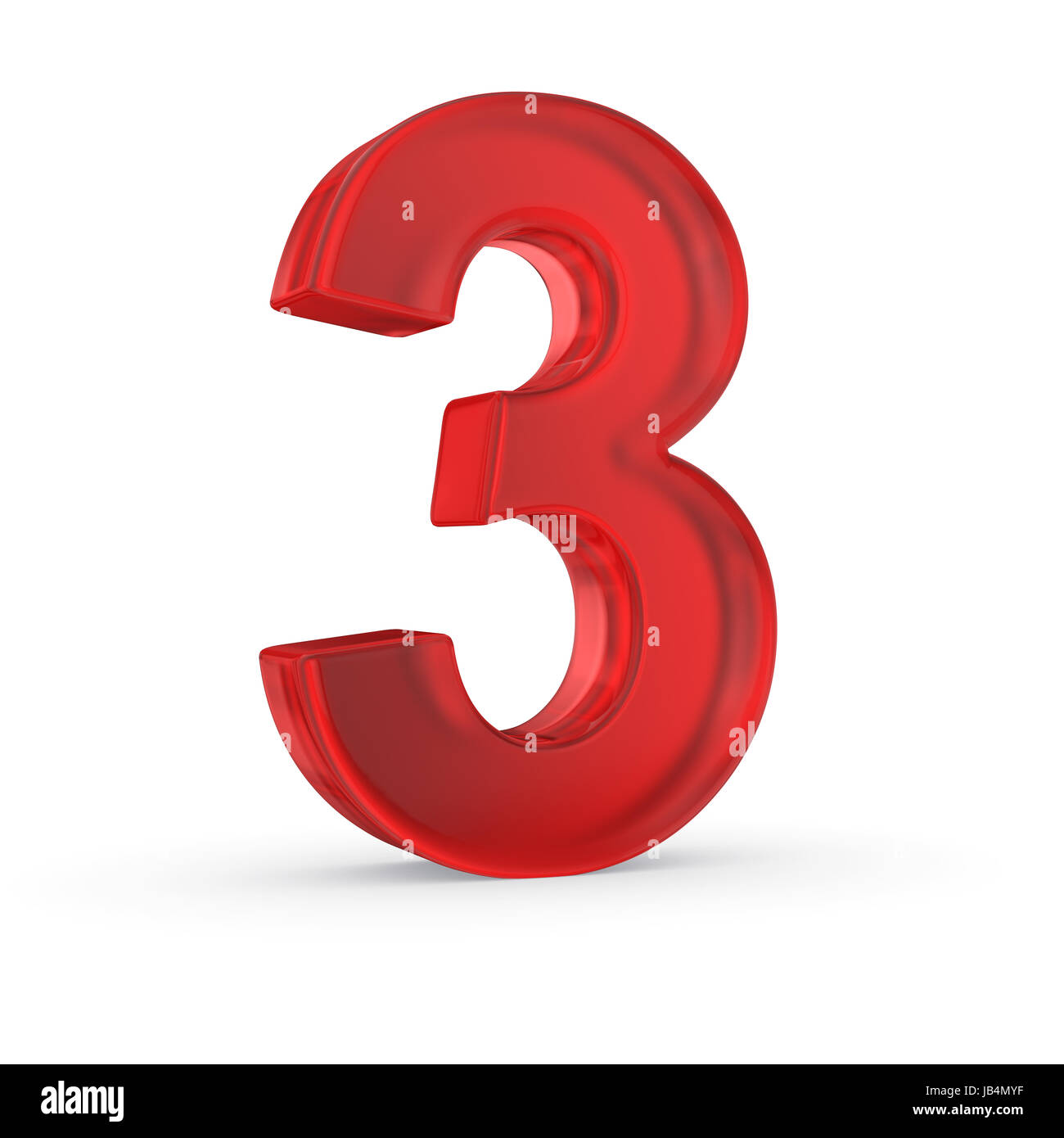 Number three- red isolated with clipping path Stock Photo - Alamy