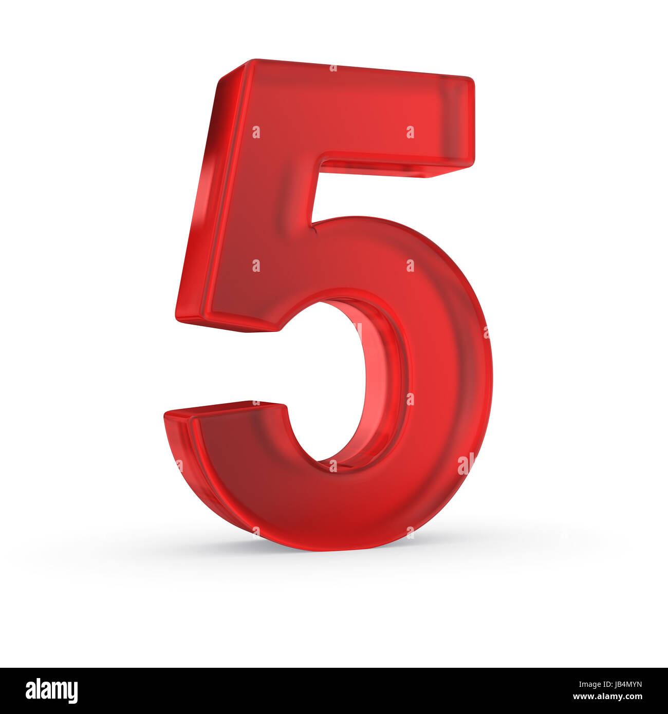 Number five- red isolated with clipping path Stock Photo - Alamy