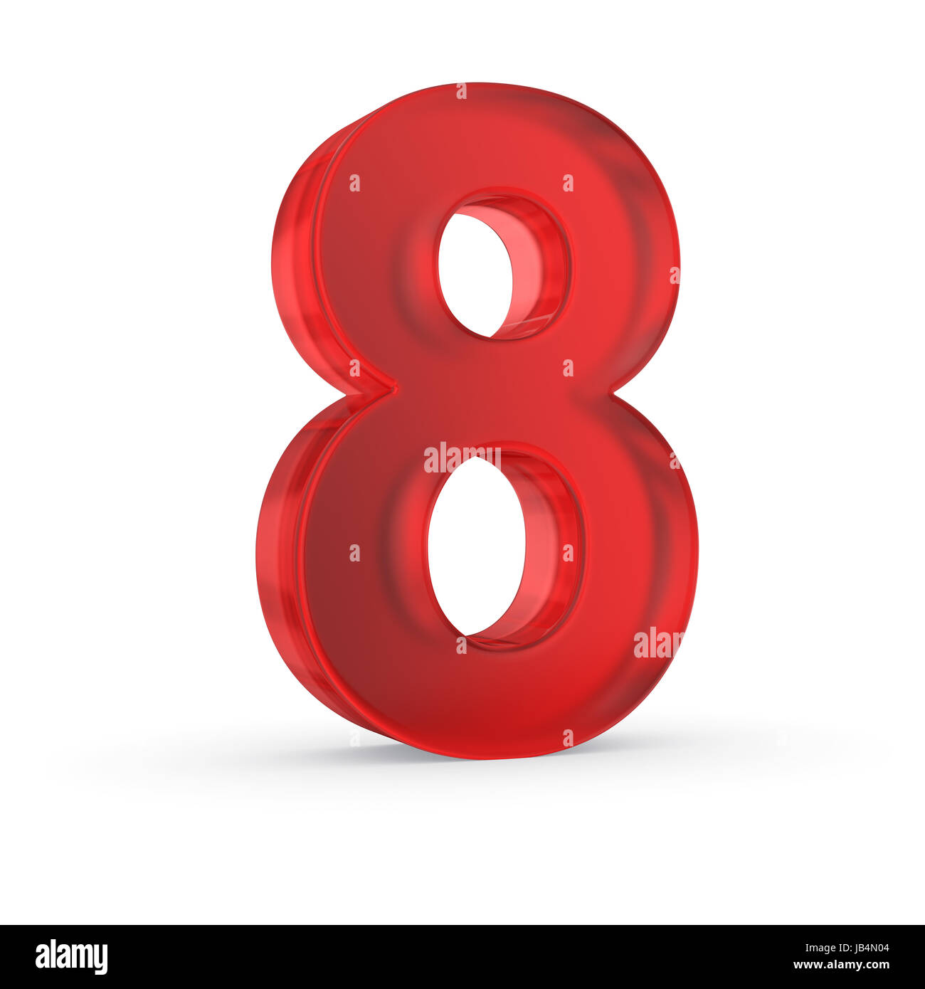 Number eight- red isolated with clipping path Stock Photo - Alamy