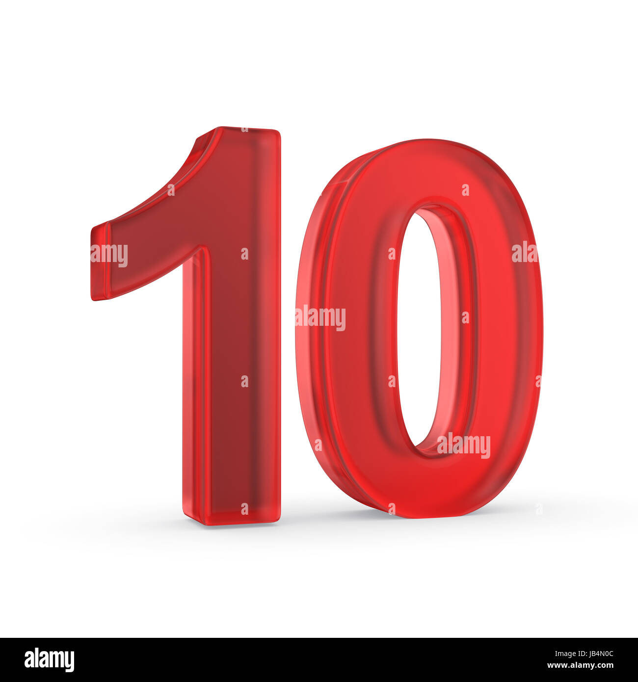 Number ten - red isolated with clipping path Stock Photo - Alamy