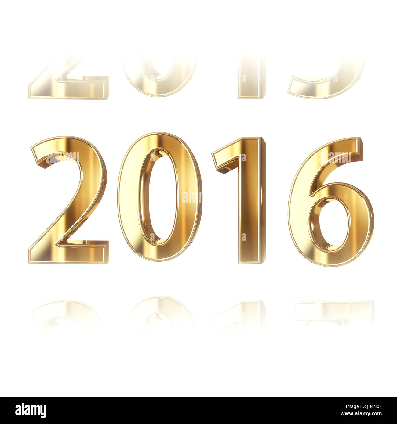 New year 2016 - computer generated 3D render Stock Photo - Alamy