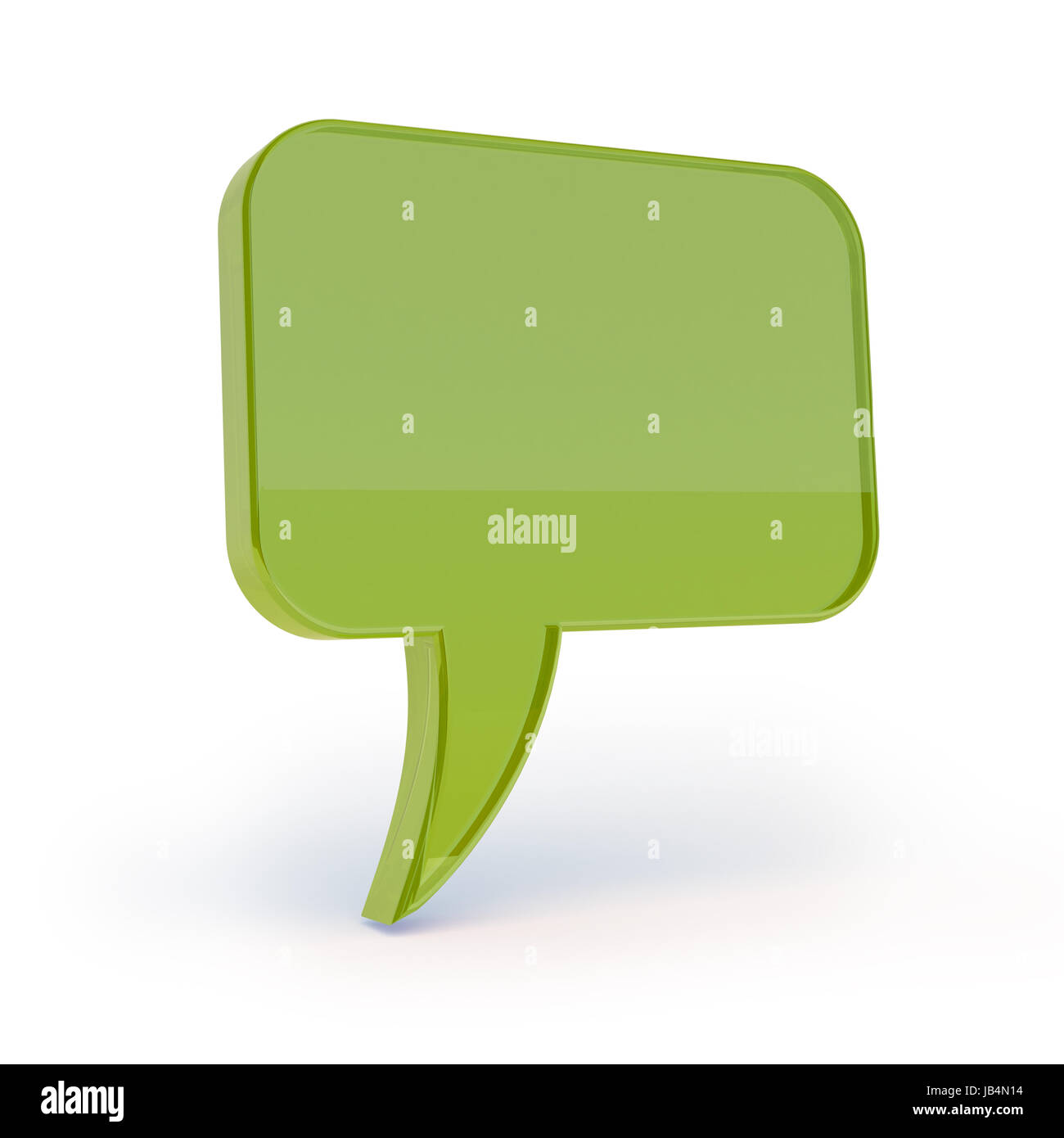 Green speech bubble isolated on white with clipping path Stock Photo ...