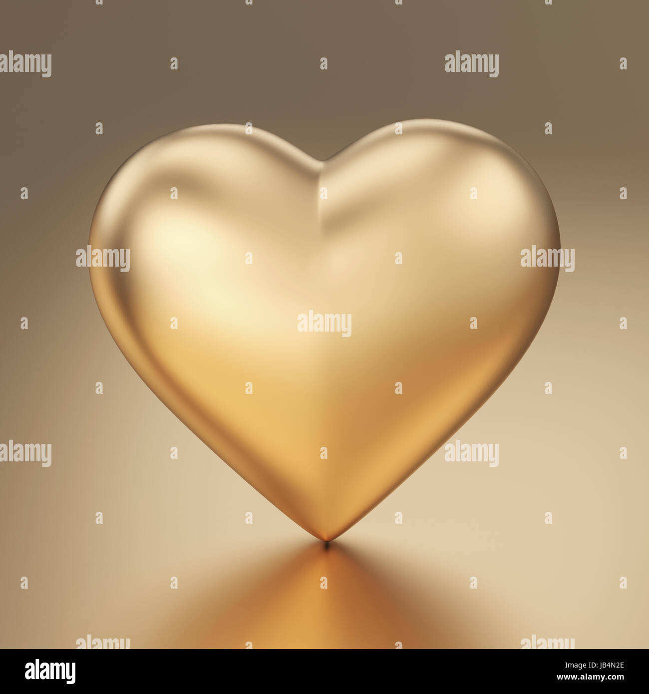 Golden heart 3d render isolated with clipping path Stock Photo - Alamy
