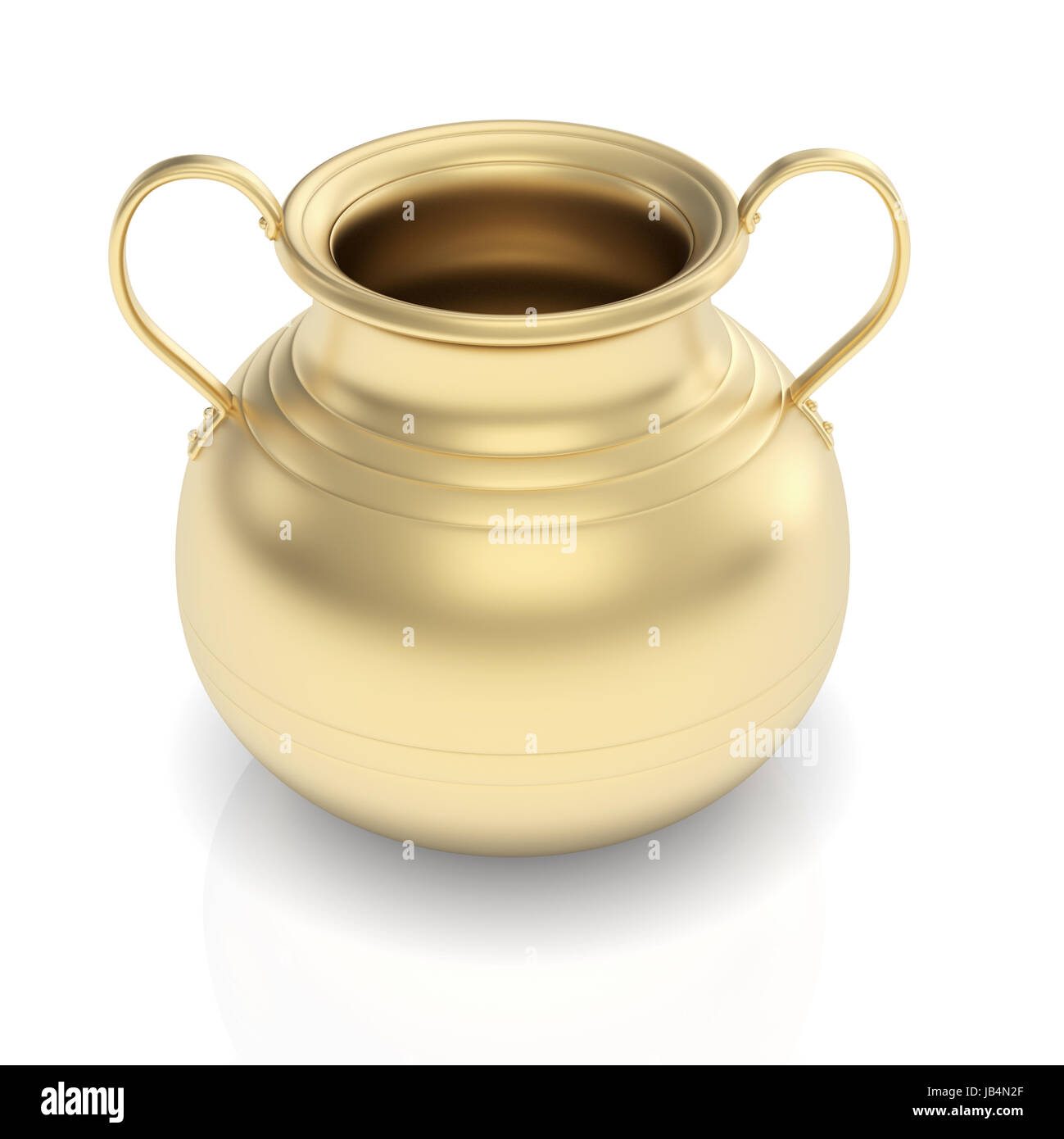 3D render of golden pot isolated with clipping path Stock Photo - Alamy