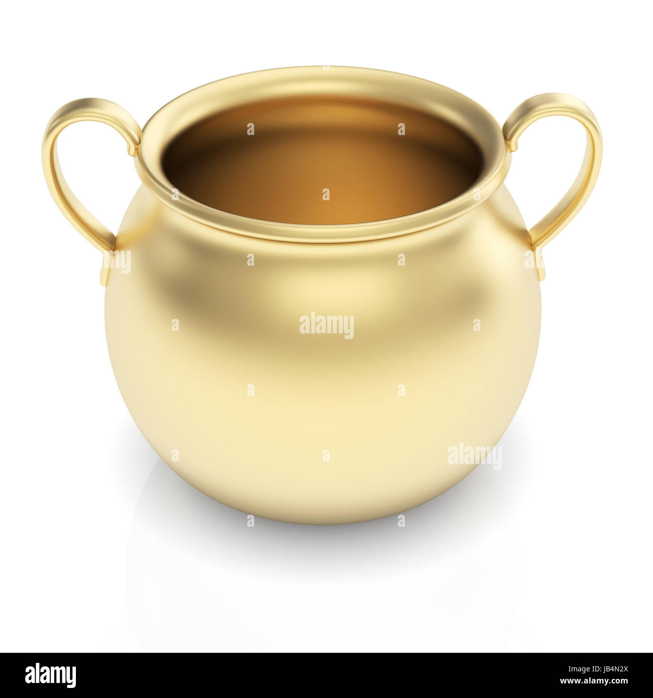 3D render of golden pot isolated with clipping path Stock Photo - Alamy