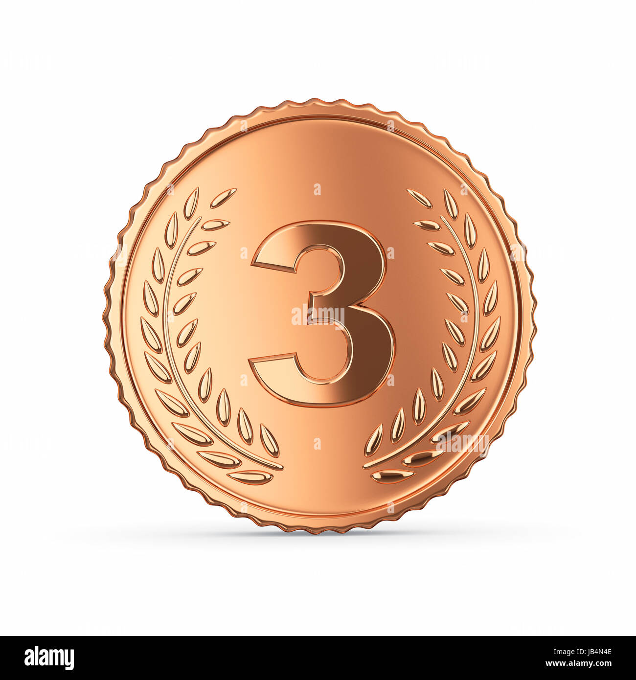 Bronze medal 3D render - isolated with clipping path Stock Photo - Alamy
