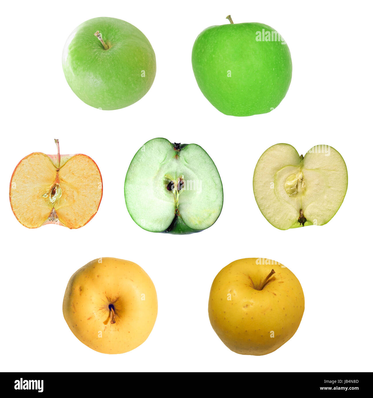 Many apples isolated over a white background Stock Photo - Alamy