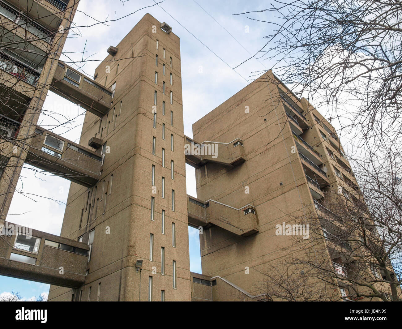 LONDON, ENGLAND, UK - MARCH 05, 2009: The Balfron Tower designed by ...