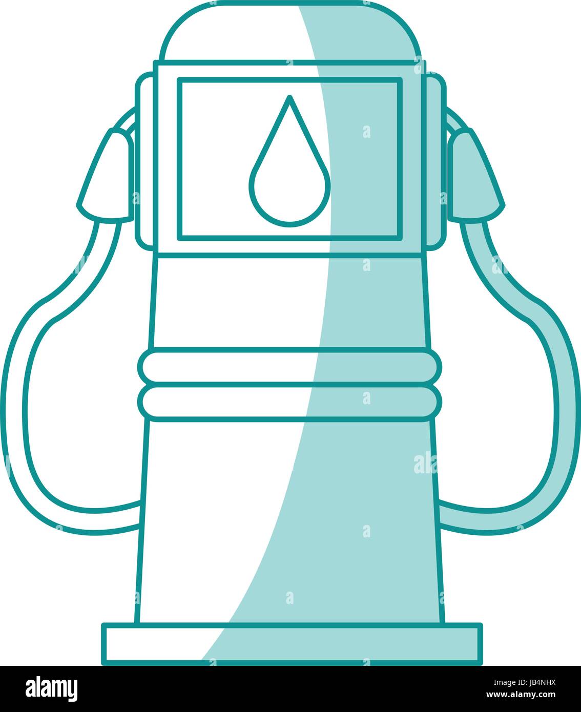 fuel station illustration cartoon silhouette shadow Stock Vector Image ...