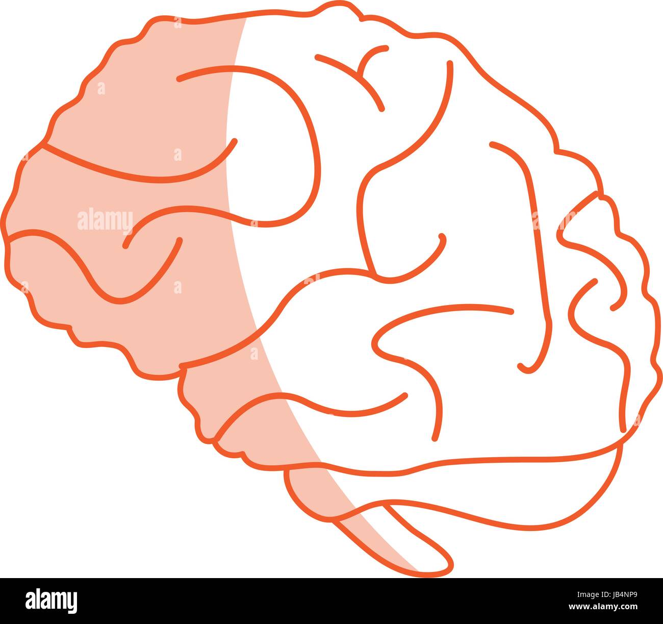 brain illustration cartoon silhouette shadow Stock Vector Image & Art ...