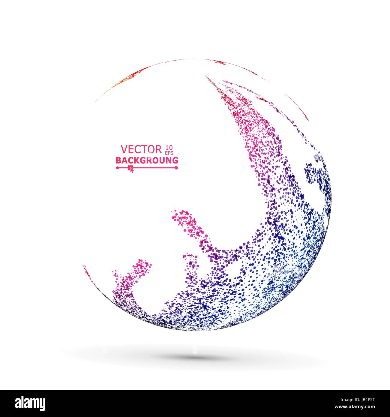 Colorful Sphere Composition Vector. Dotted Abstract Graphics. Isolated ...