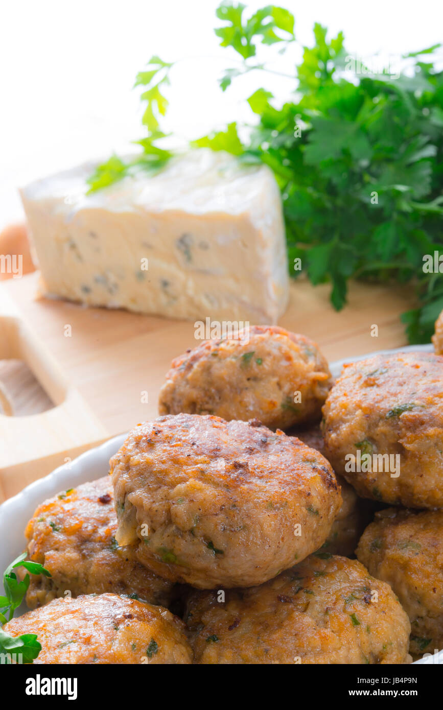rissole with mould cheese and parsley Stock Photo - Alamy