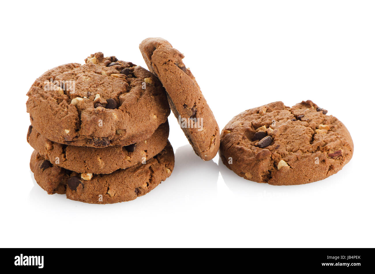 Homemade chocolate cookies isolated on white background Stock Photo - Alamy