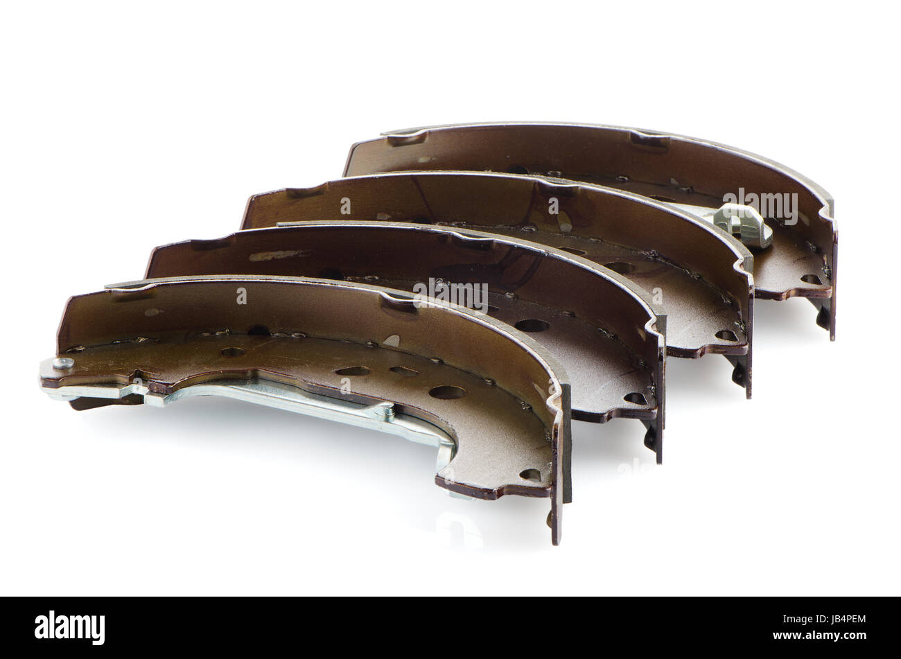 Car brake pads on white reflective background Stock Photo - Alamy