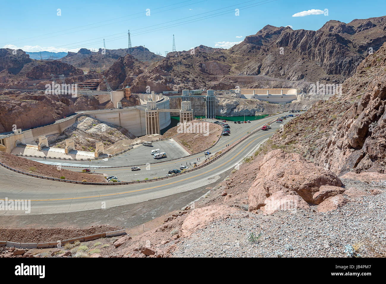 Large concrete dam, Hoover Dam in Nevada Stock Photo - Alamy