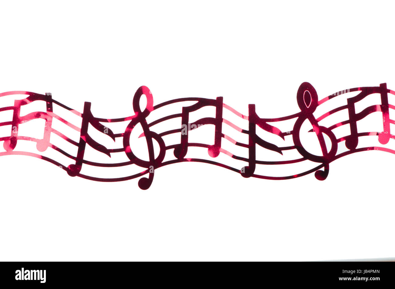 Pink note ribbon decoration isolated on white background Stock Photo ...