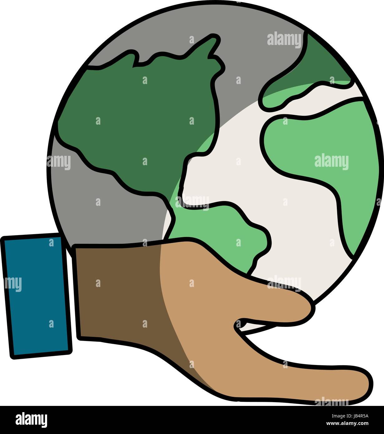 hand with earth planet to environment care Stock Vector Image & Art - Alamy