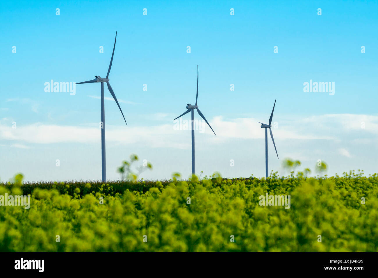 three wind turbines Stock Photo - Alamy