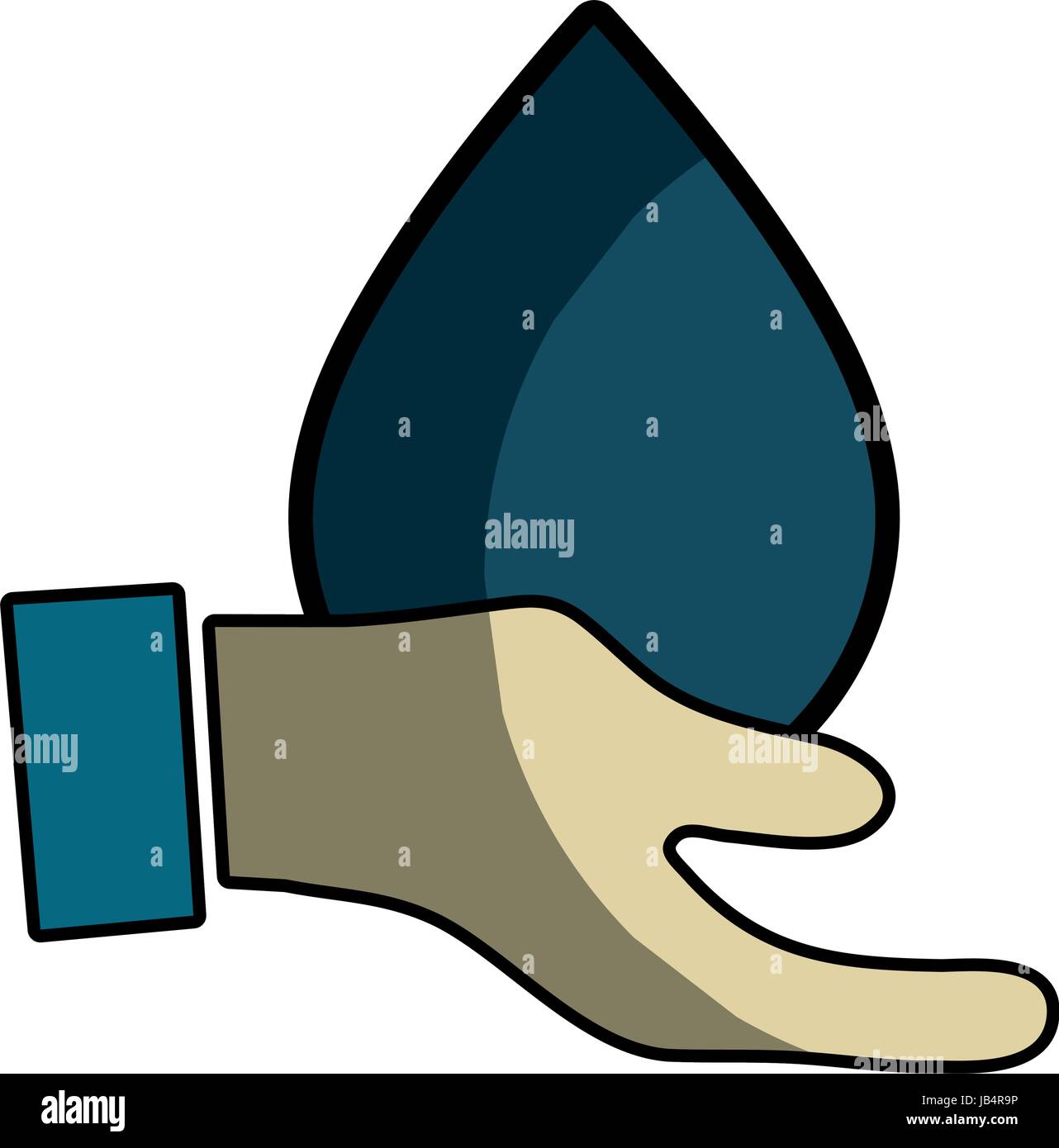hand with water drop to ecology presenvation Stock Vector Image & Art ...