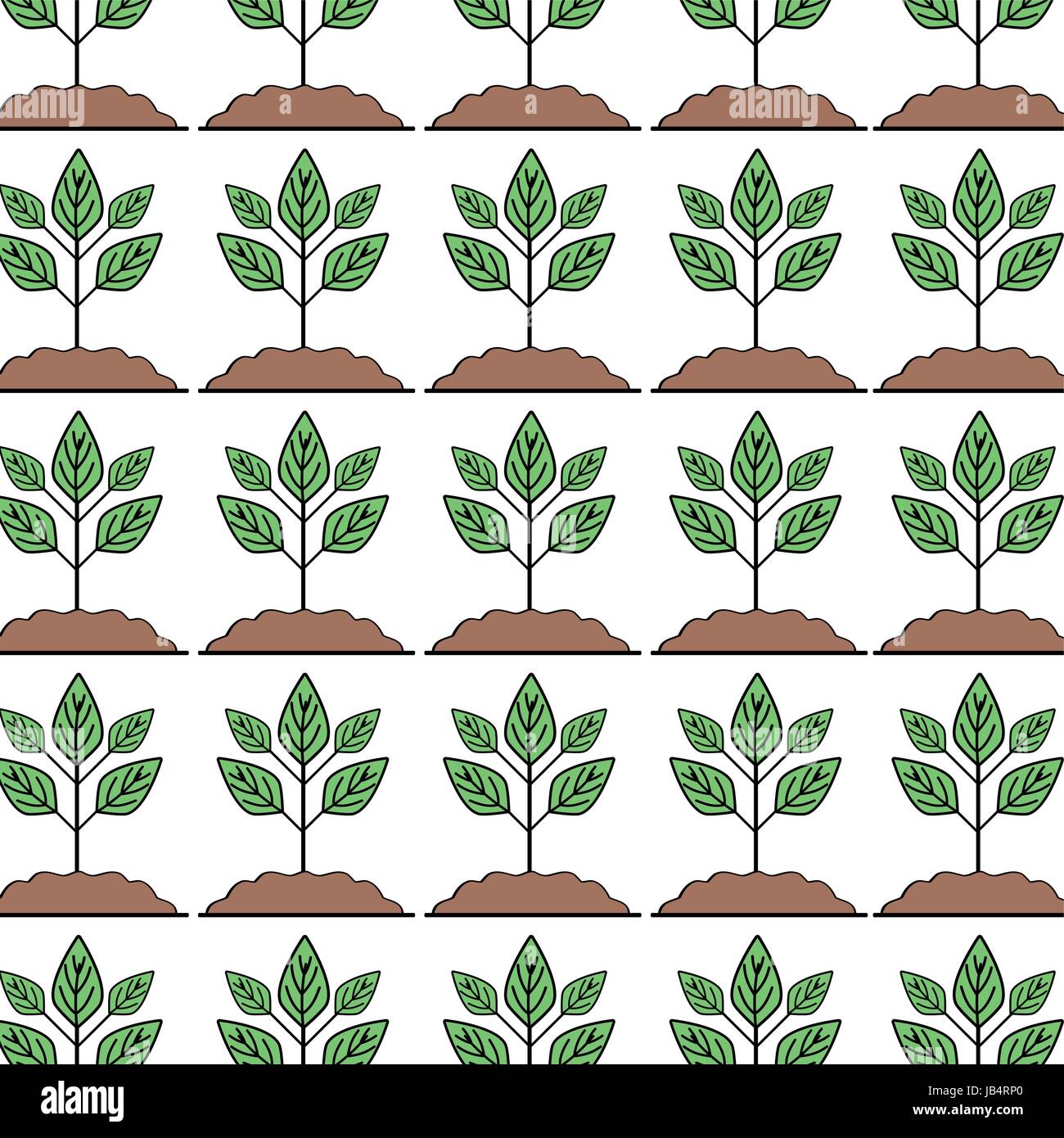 plant with ground to save and care environment background Stock Vector ...