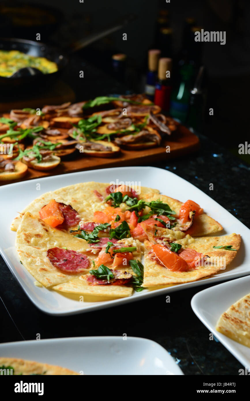 pizza during buffet Stock Photo - Alamy