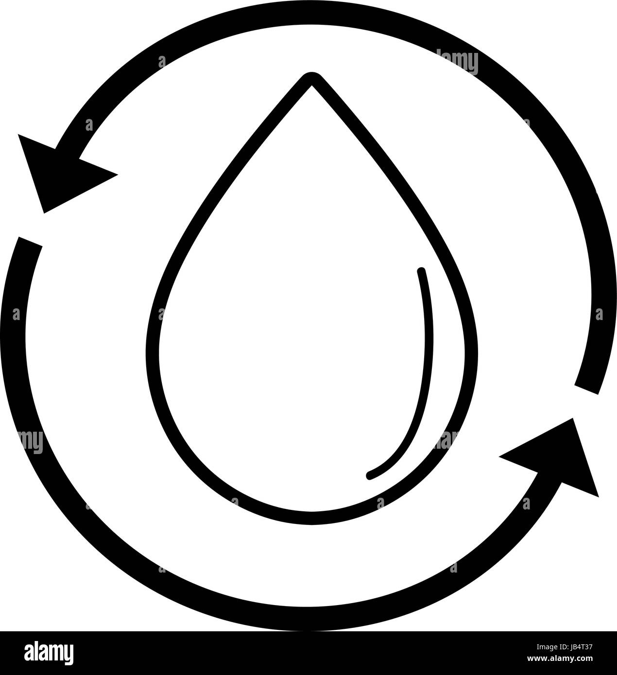 line water drop with arrows around Stock Vector Image & Art - Alamy