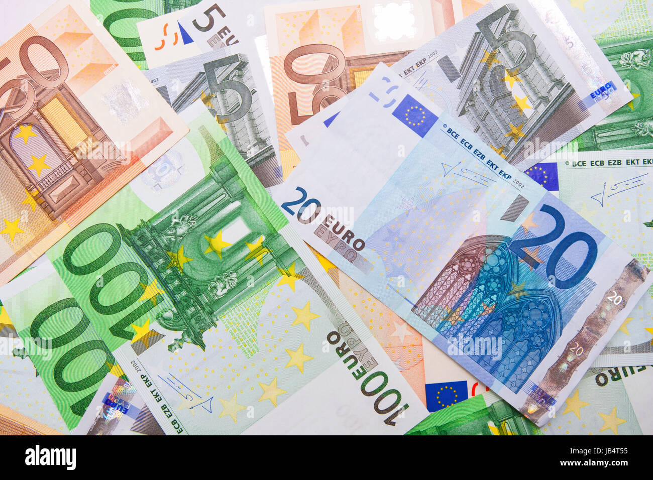 Many euro banknotes making european currency background Stock Photo - Alamy