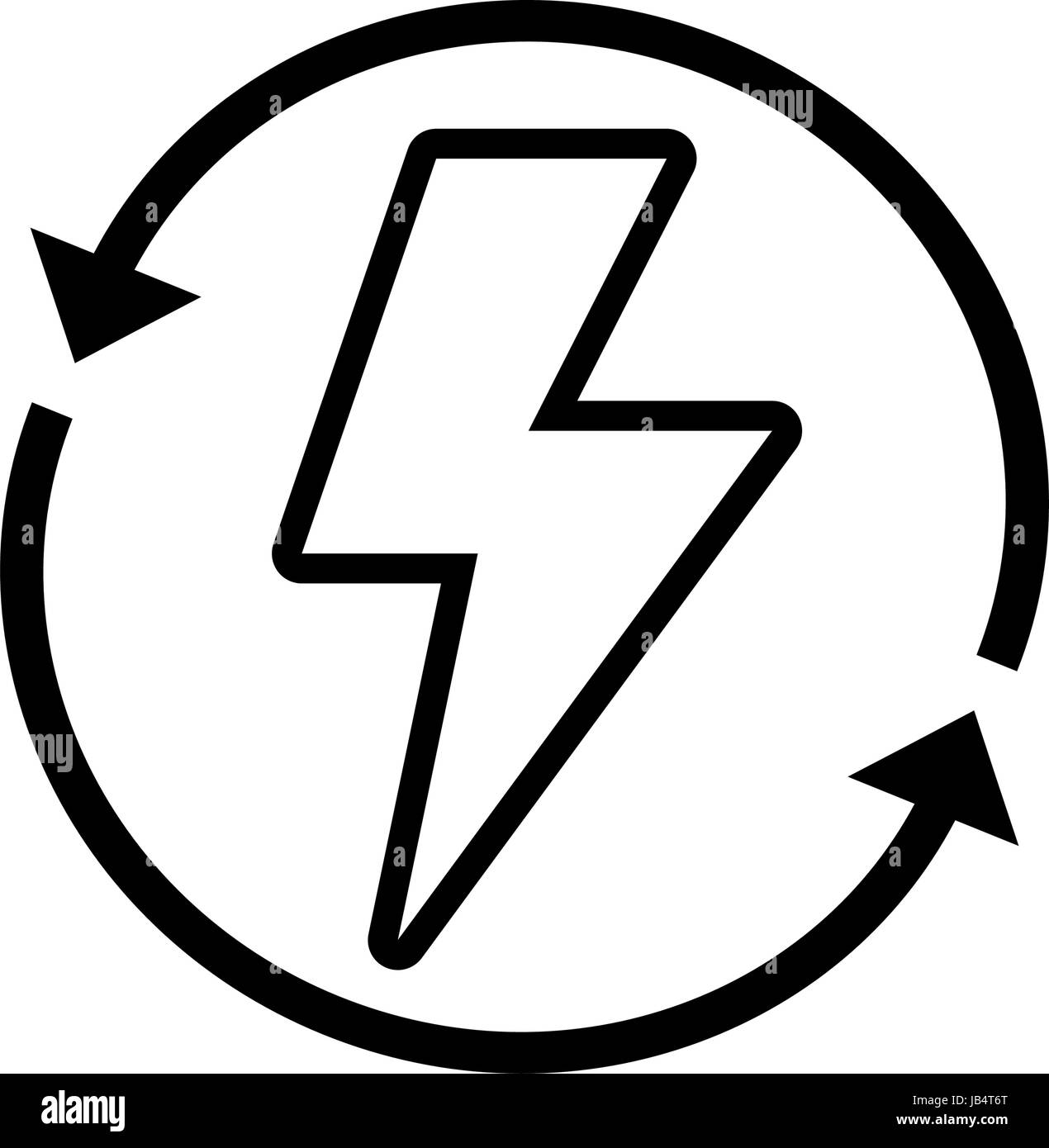 line energy hazard symbol with arrows around Stock Vector Image & Art ...