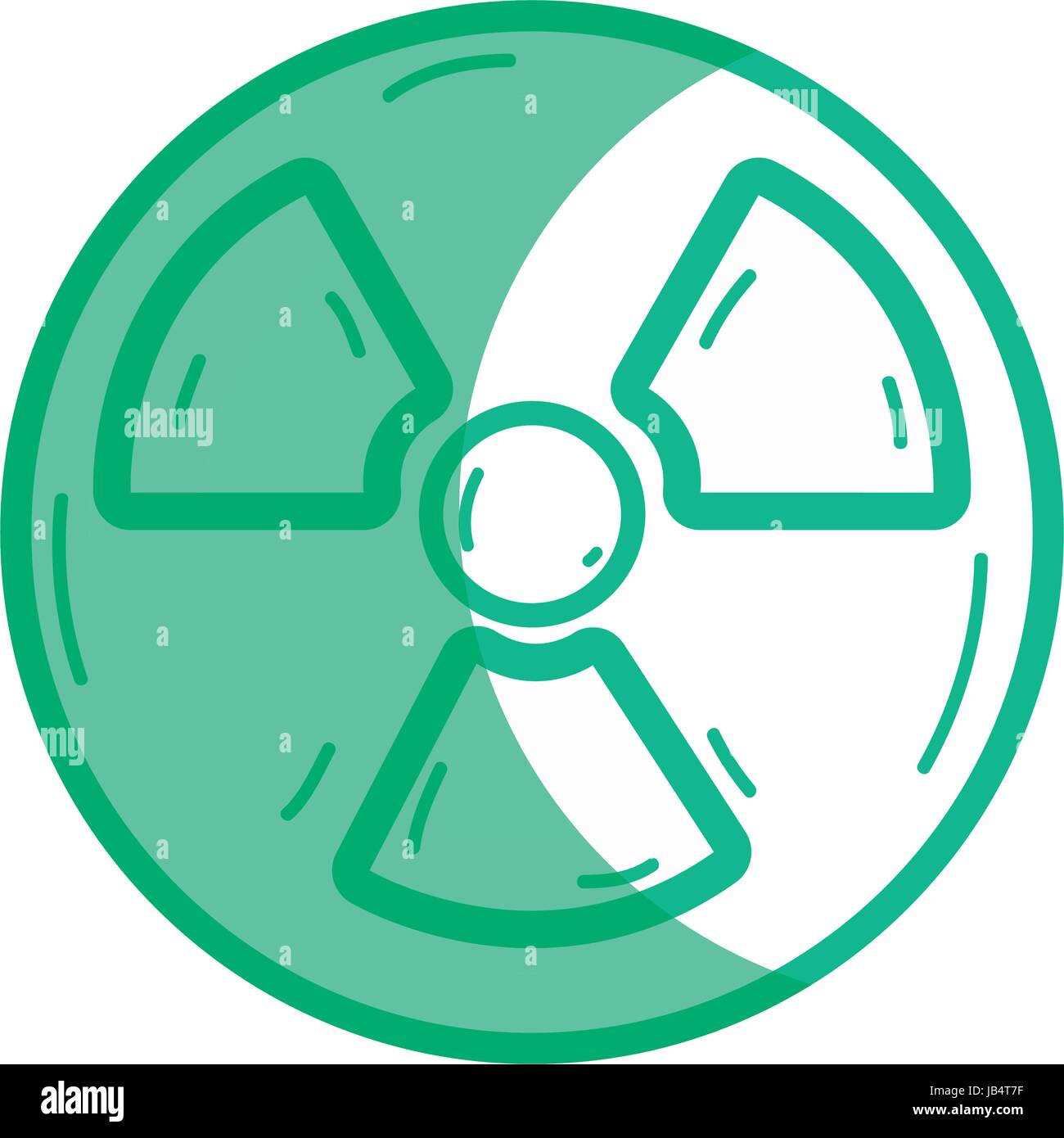 silhouette radiation symbol to dangerous and ecology contamination ...