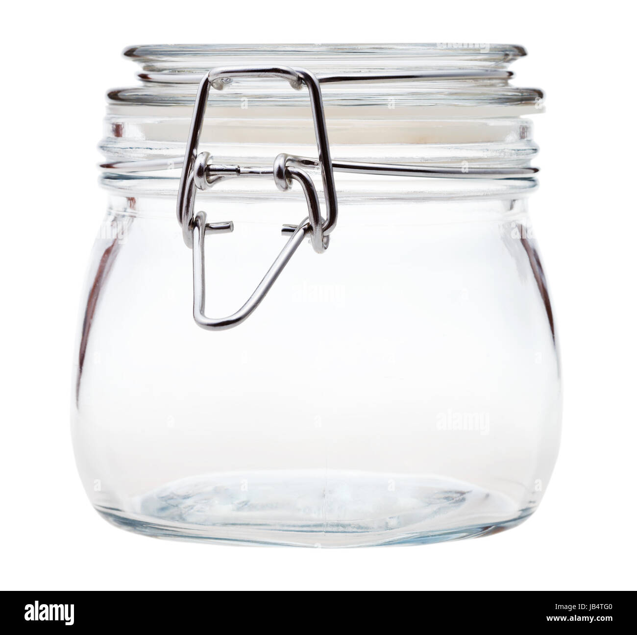 closed small Swingtop Bale glass jar isolated on white background Stock ...